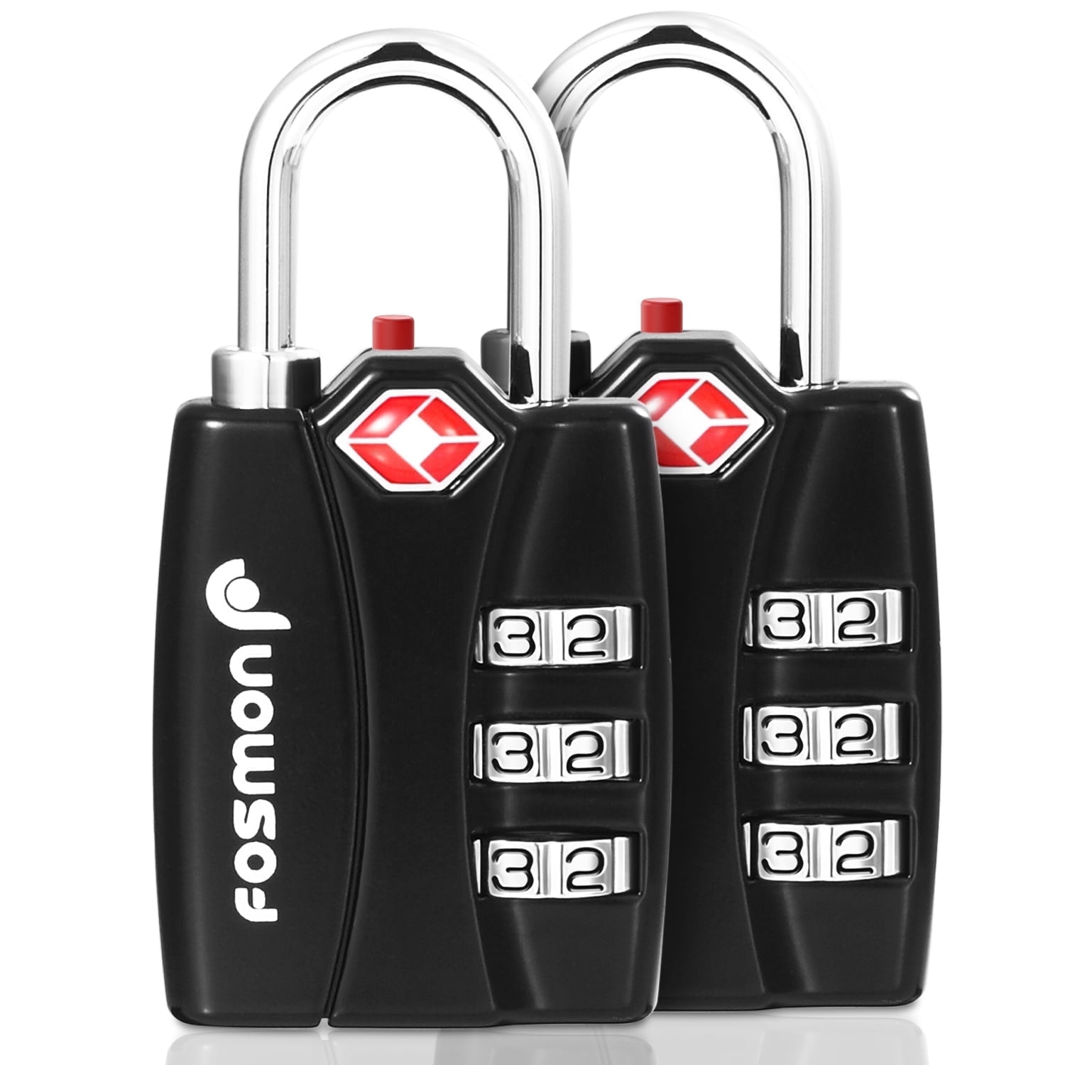 Fosmon TSA Approved Luggage Locks, (2 Pack) Open Alert Indicator 3 ...
