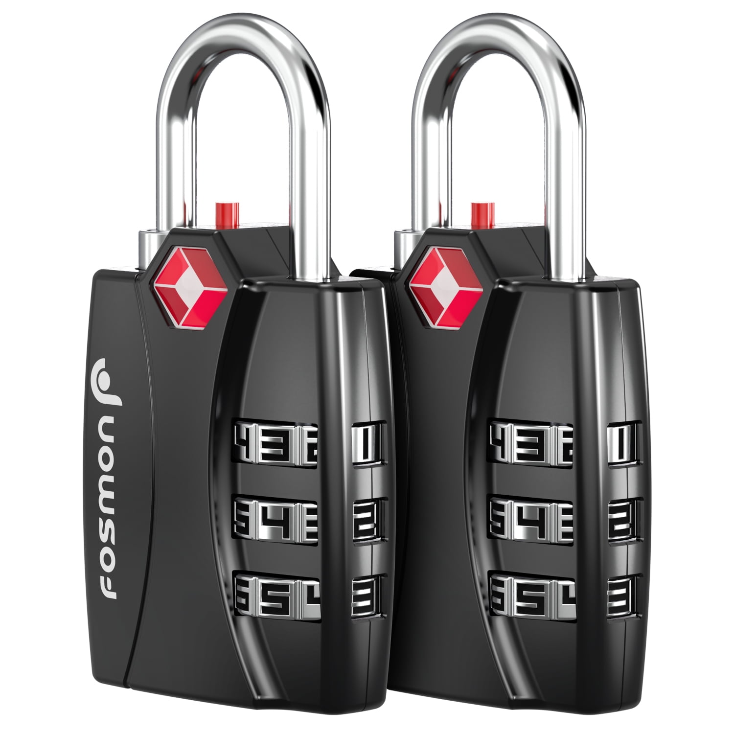 Fosmon TSA Approved Luggage Locks, (2 Pack) Open Alert Indicator 3 ...