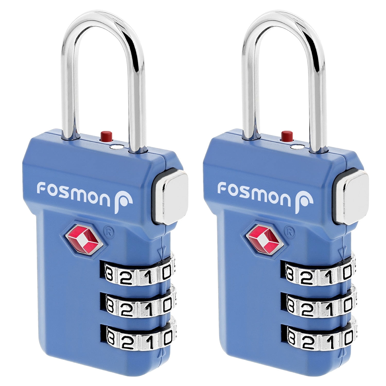 Fosmon TSA Approved Luggage Locks, (2 Pack) Open Alert Indicator 3 ...