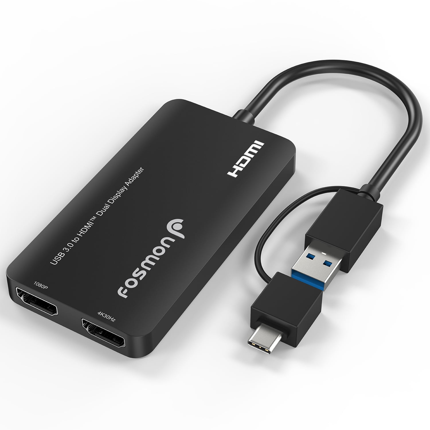 Fosmon USB 3.0 to HDMI Dual Display Monitors Adapter, Video Graphics ...