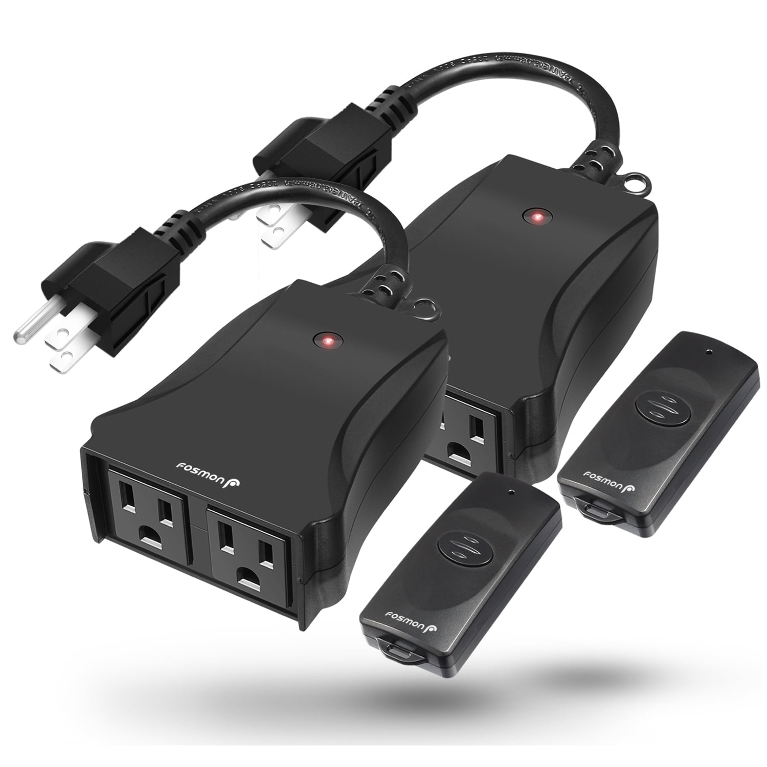 Fosmon Wireless Remote Control Outlet (2 Outlets, 80 Feet Range) ETL ...
