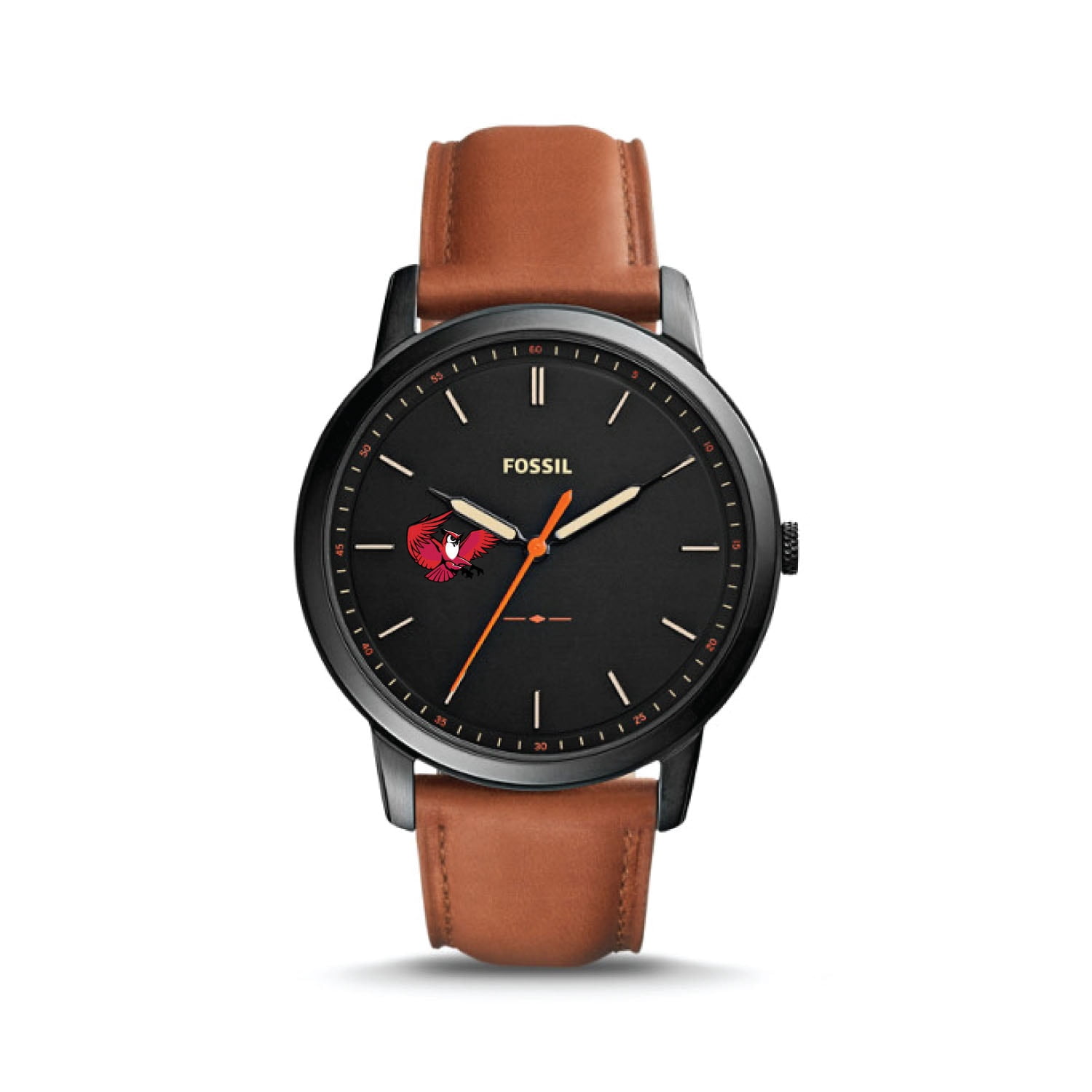 Fossil Black Keene State Owls The Minimalist Slim Light Brown Leather ...
