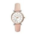Fossil Carlie Three-Hand Blush Leather Watch, ES4484 - Walmart.com