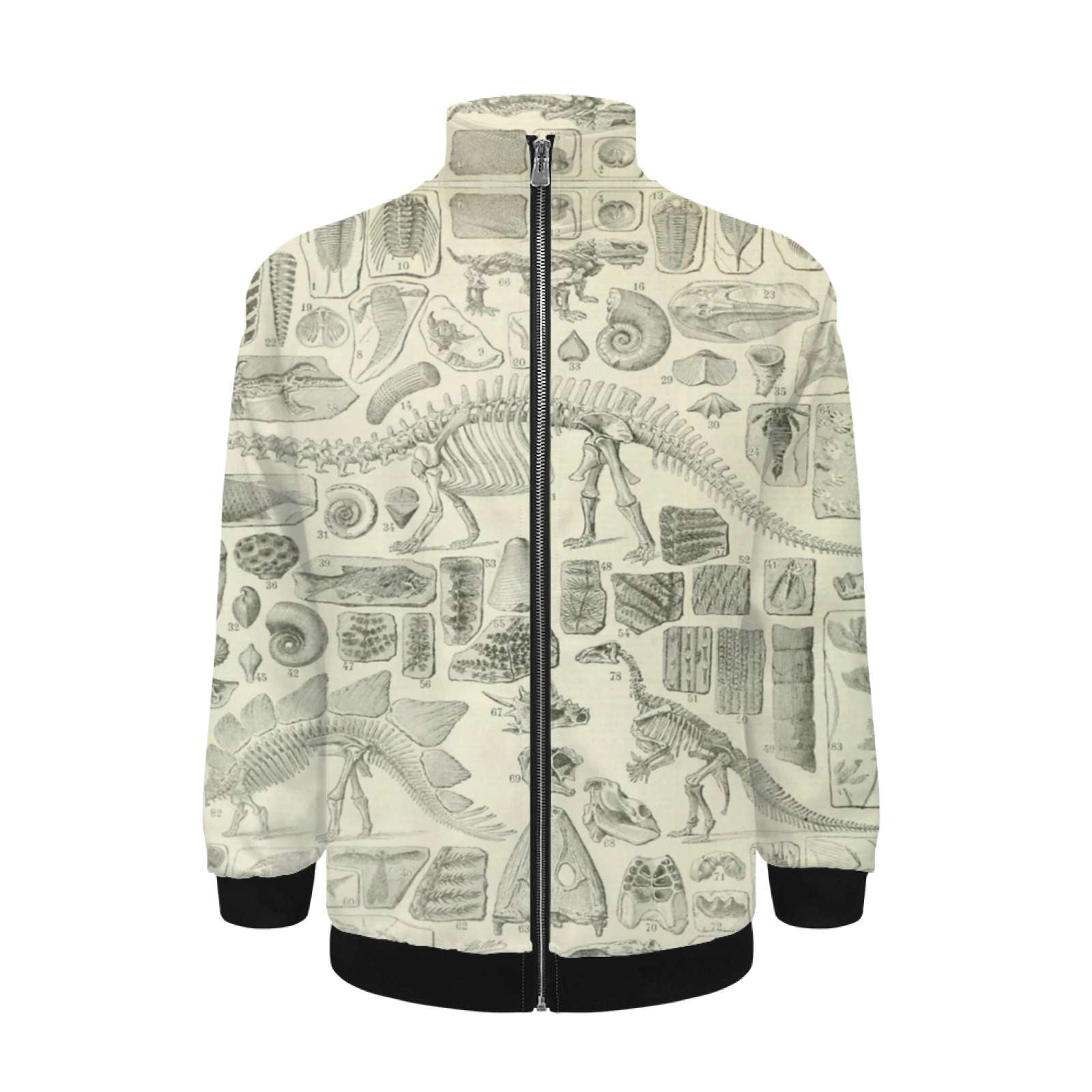 Fossil Chart Jacket Men's Street Cool Long Sleeves Coat Personality ...