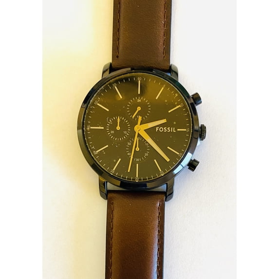 Fossil Luther Chronograph Brown Leather Watch - Walmart.com