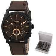 Fossil Men's Machine Chronograph, Brown-Tone Stainless Steel Watch ...