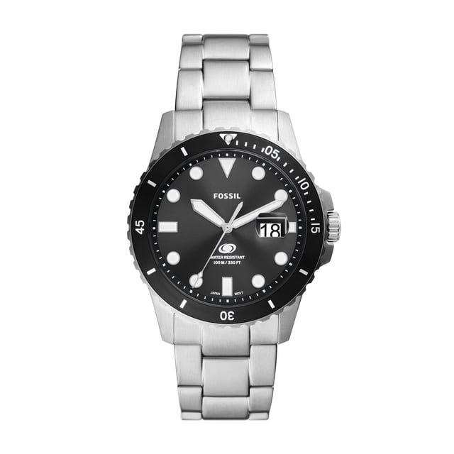 Fossil Men's Fossil Blue Dive Three-Hand Date, Stainless Steel Watch ...