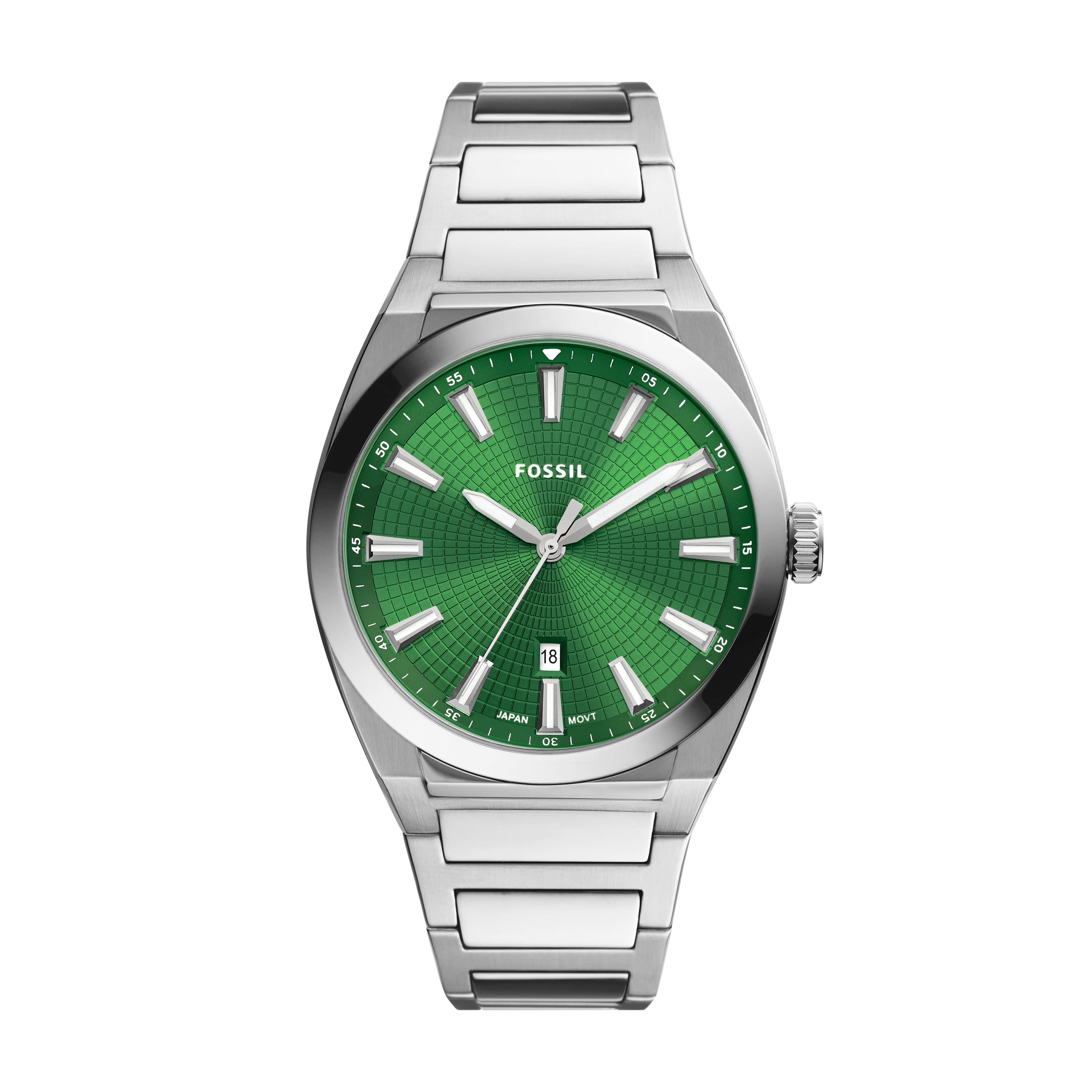 Fossil Men's Everett Three-Hand Date Stainless Steel Watch - Walmart.com