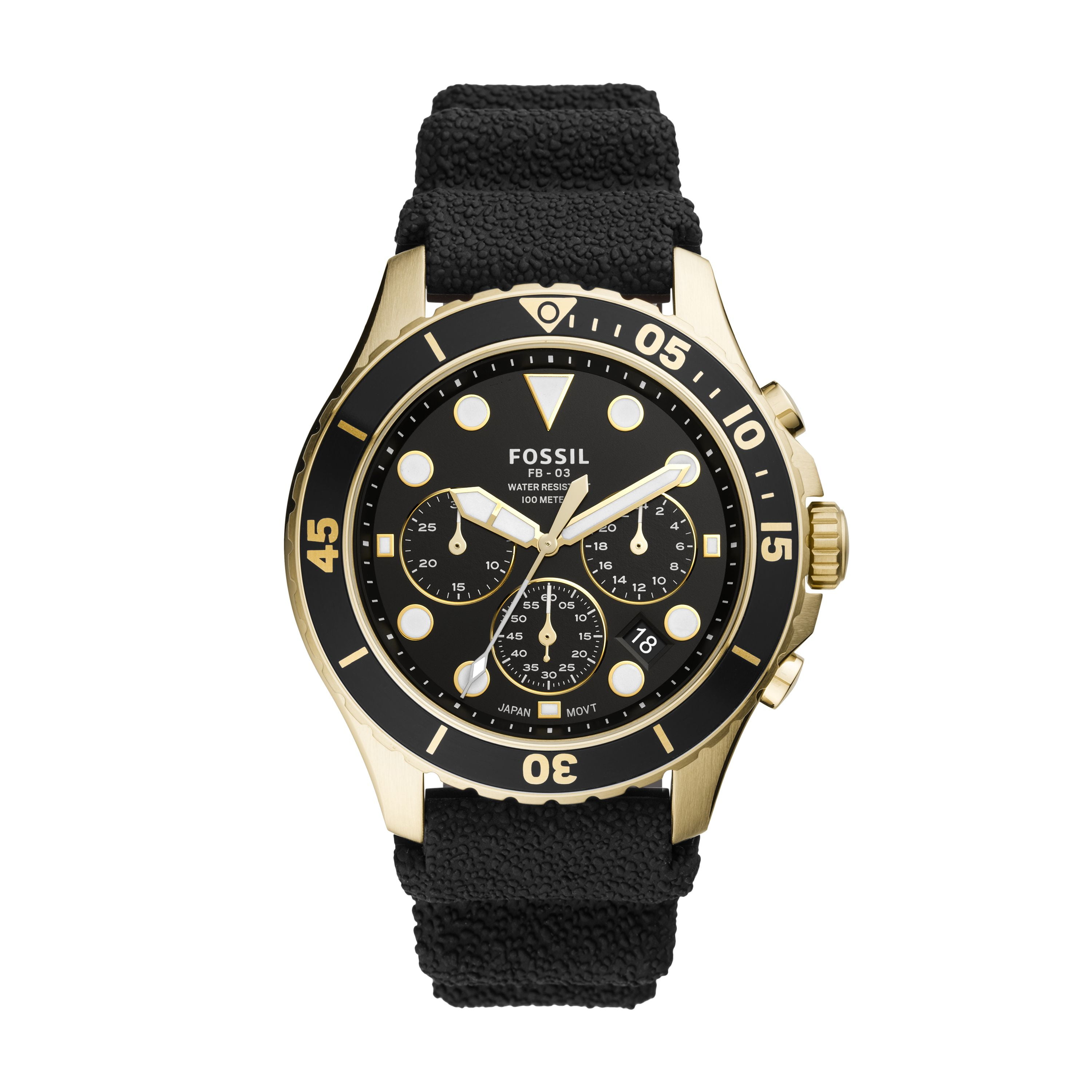 Fossil Men's FB - 03 Chronograph, Gold-Tone Stainless Steel Watch ...