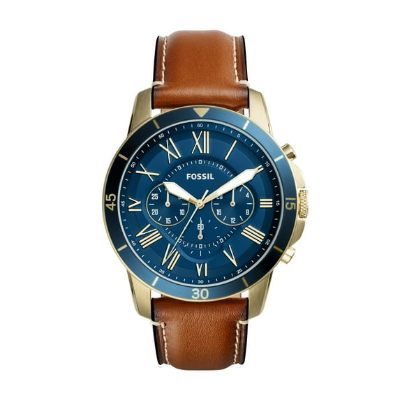 Fossil Men's Grant Chronograph Leather Strap Watch (Style: FS5268 ...