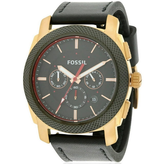 Fossil Men's Machine Leather Chronograph Watch, FS5120 - Walmart.com