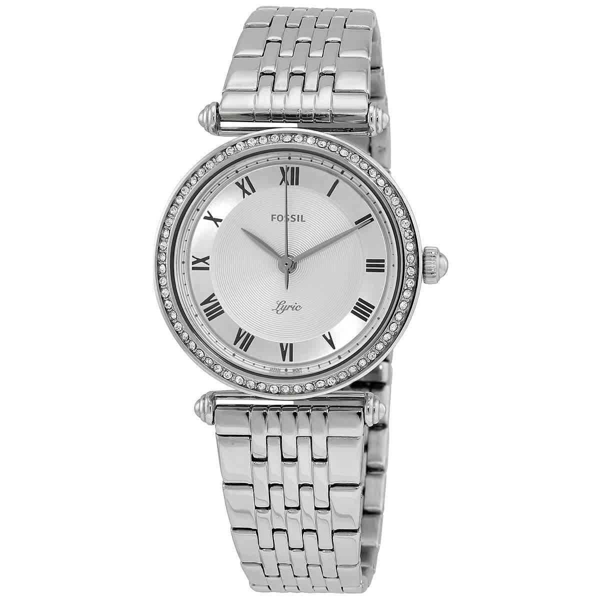 Fossil Quartz Crystal Silver Dial Ladies Watch ES4712 - Walmart.com