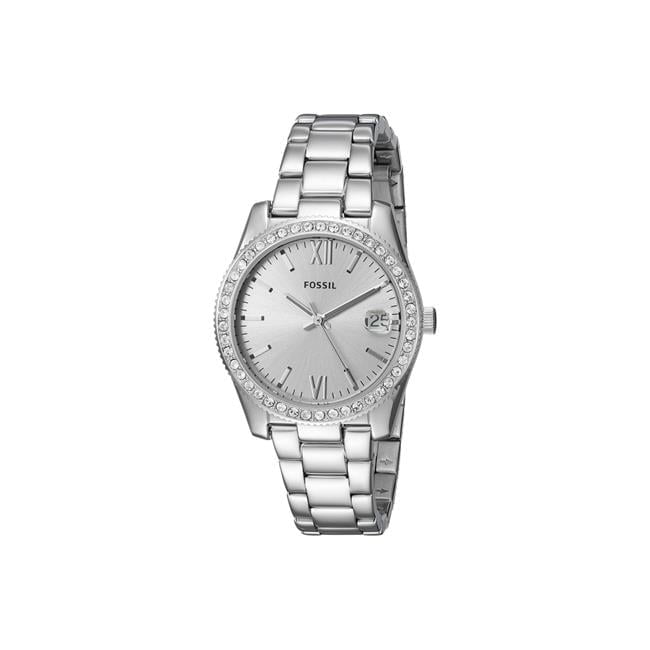 Fossil Silver Dial Scarlette Stainless Steel Watch for Ladies - Walmart.com