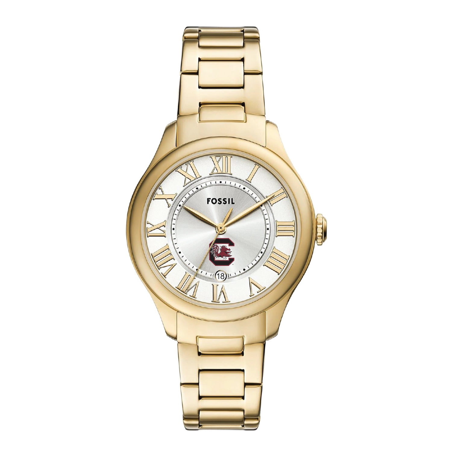 Fossil South Carolina Gamecocks Gilmore Gold Stainless Steel Watch ...