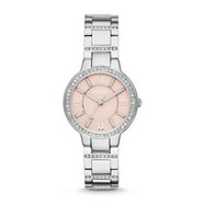 Fossil Women's Virginia Three-Hand Day-Date, Rose Gold-Tone Stainless ...