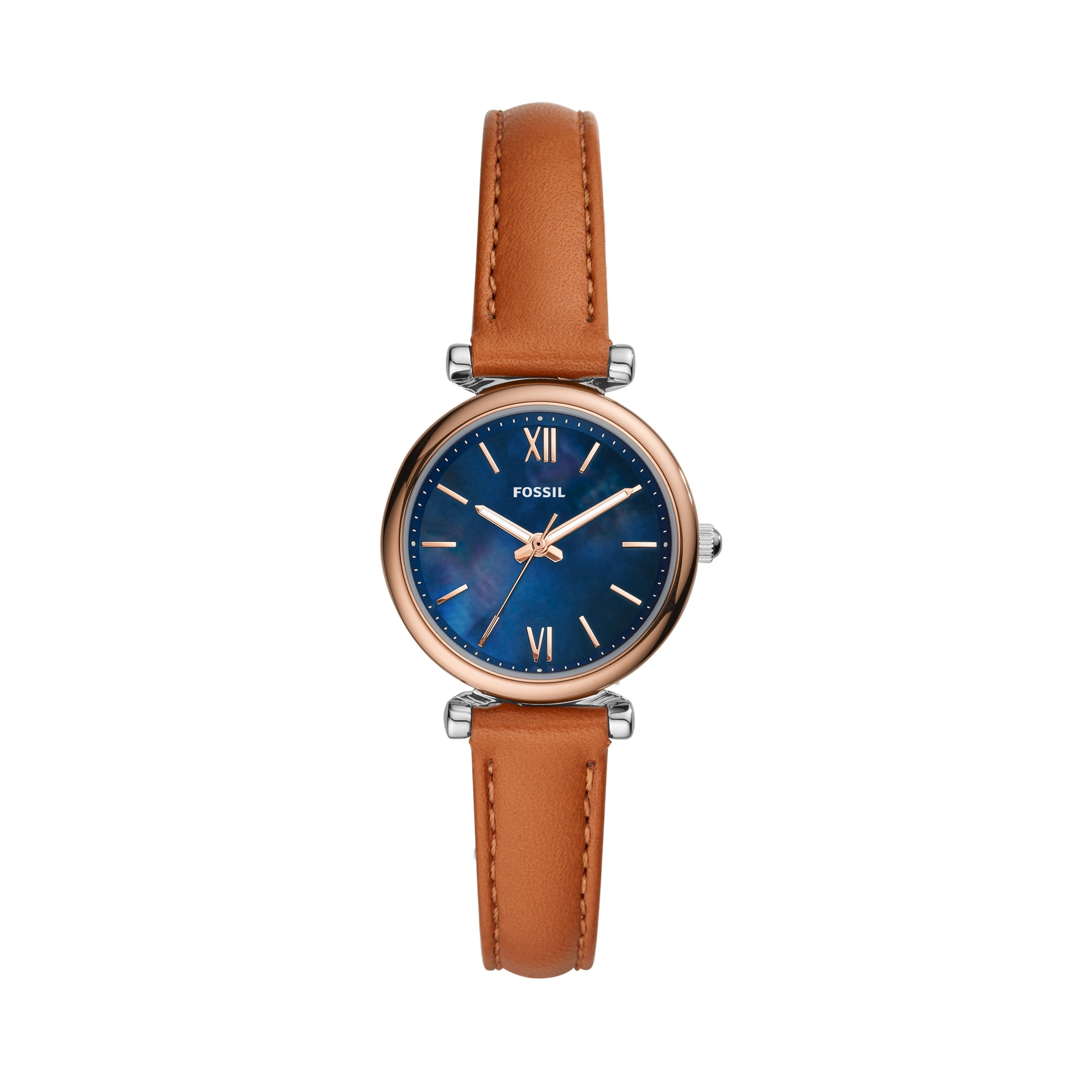 Fossil, Women's Carlie Mini Three-Hand Watch, 28mm, Stainless Steel ...