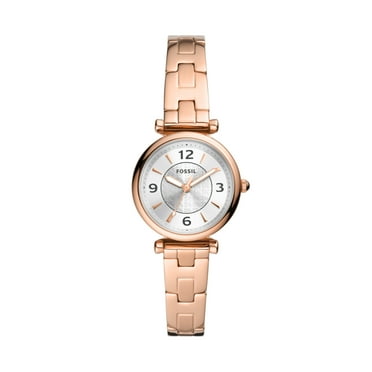 Fossil Women's Virginia Three-Hand Day-Date, Rose Gold-Tone Stainless ...