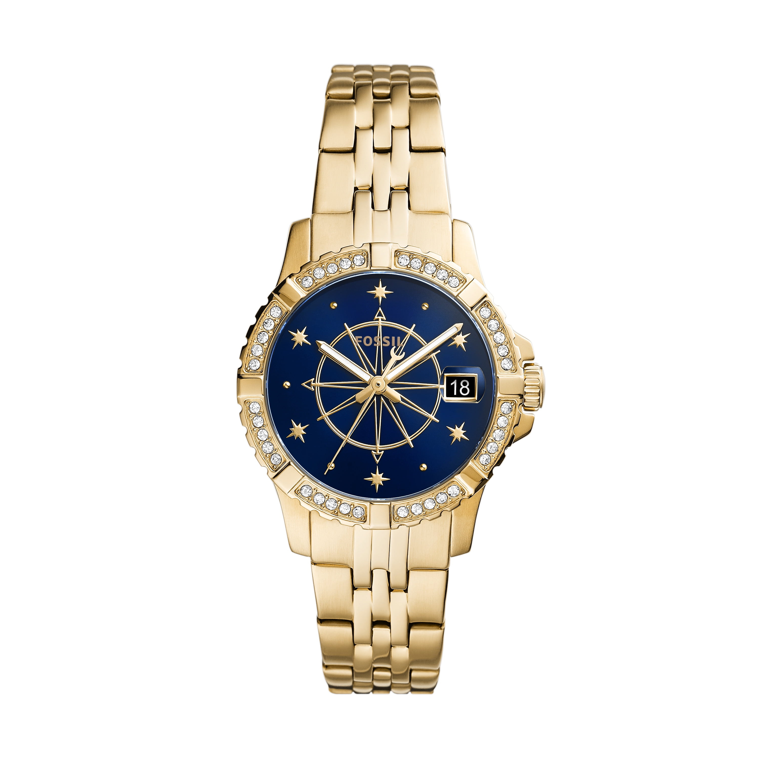 Womens Gold Fossil Watches