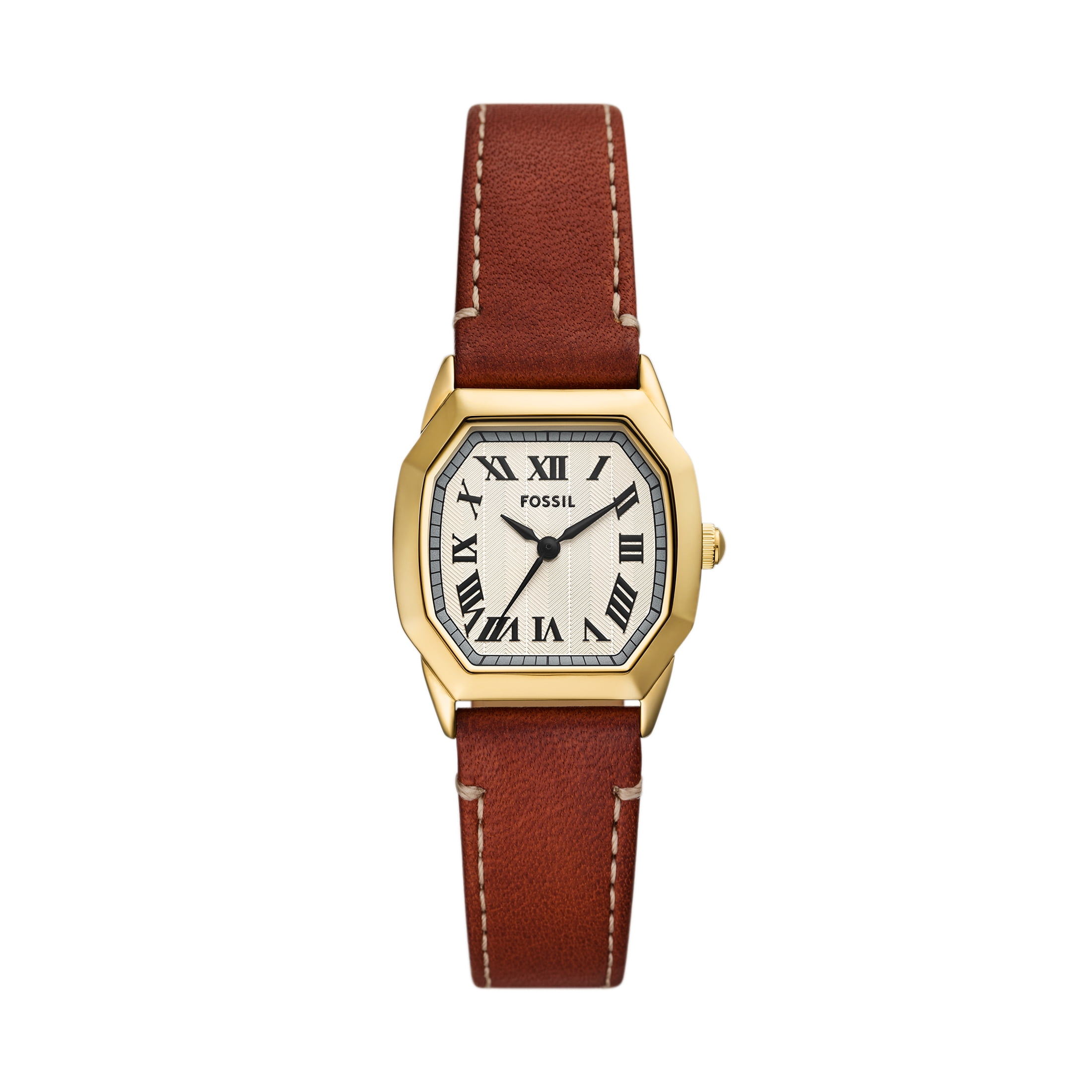 Fossil Women's Harlow Three-Hand, Gold-Tone Stainless Steel Watch ...