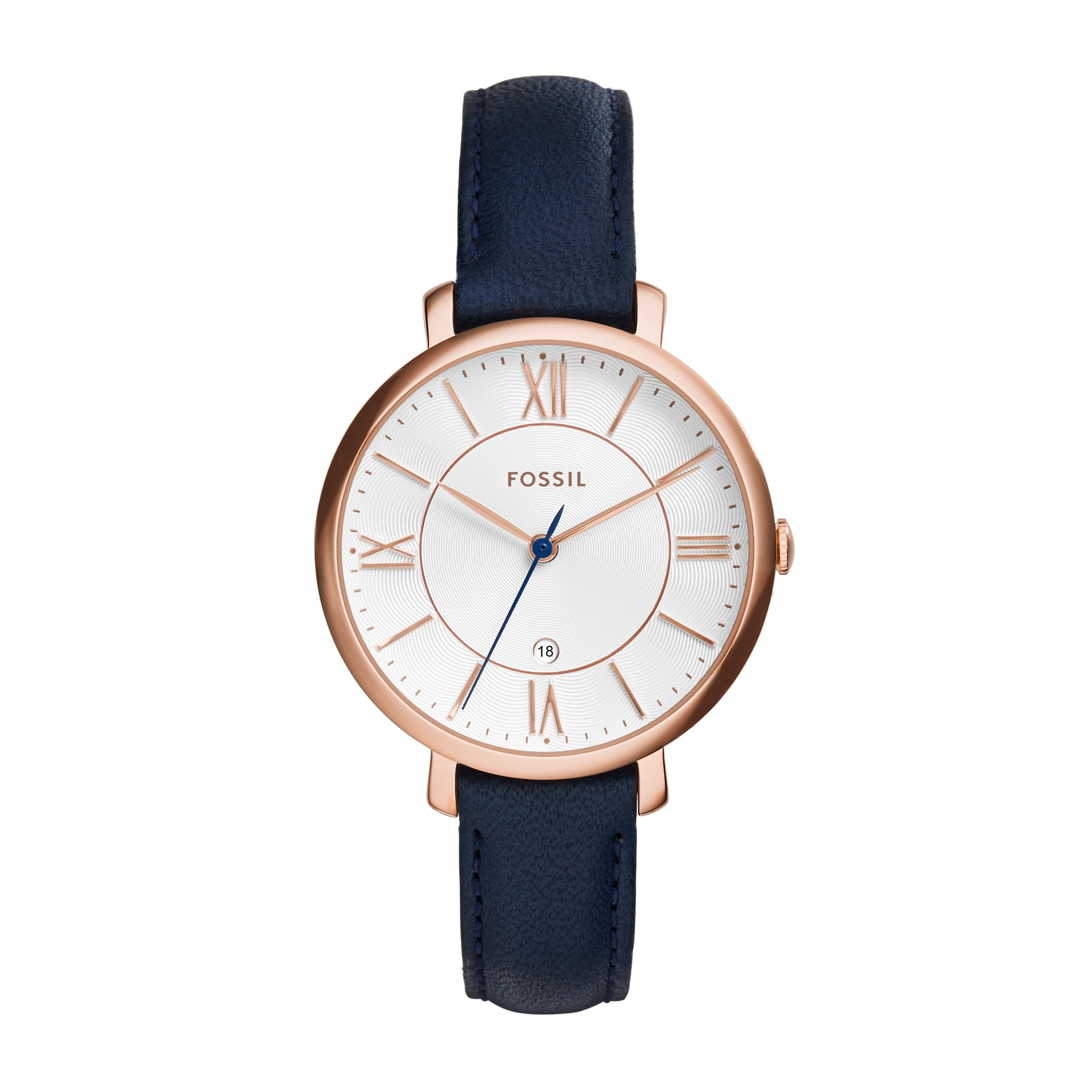 Fossil Women's Jacqueline Three-Hand Day-Date, Rose Gold-Tone Stainless ...