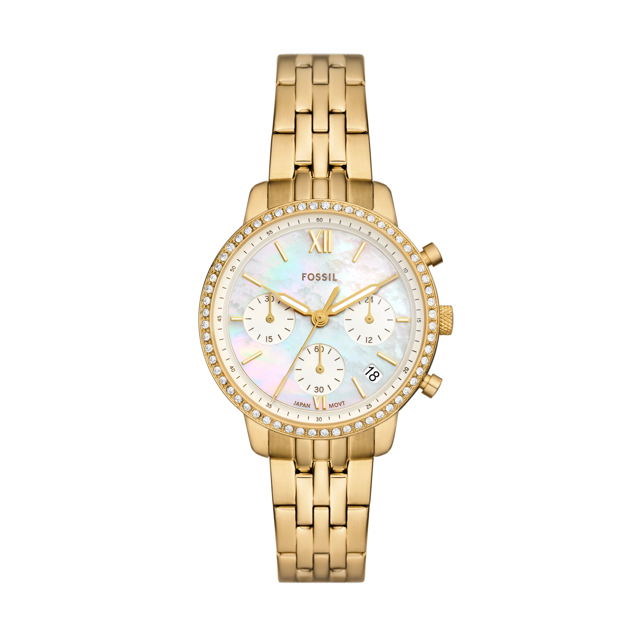 Fossil Women's Neutra Chronograph, Gold-Tone Stainless Steel Watch ...