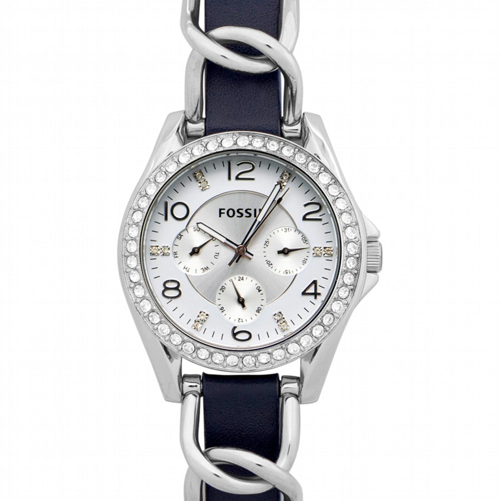 Fossil Women's Riley Analog Display Analog Quartz Blue Watch 38MM ...