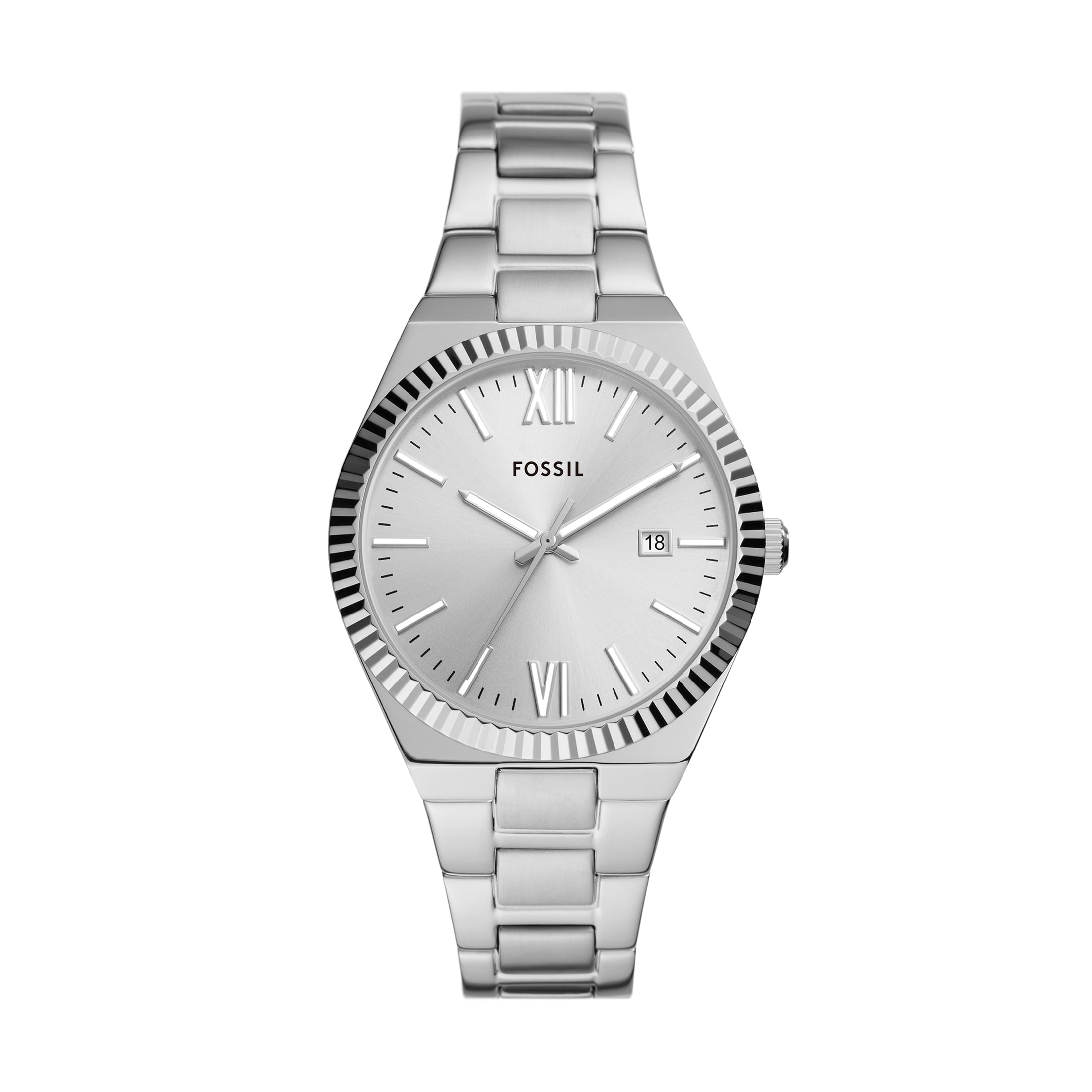 Fossil Women's Scarlette Three-Hand Date, Stainless Steel Watch ...