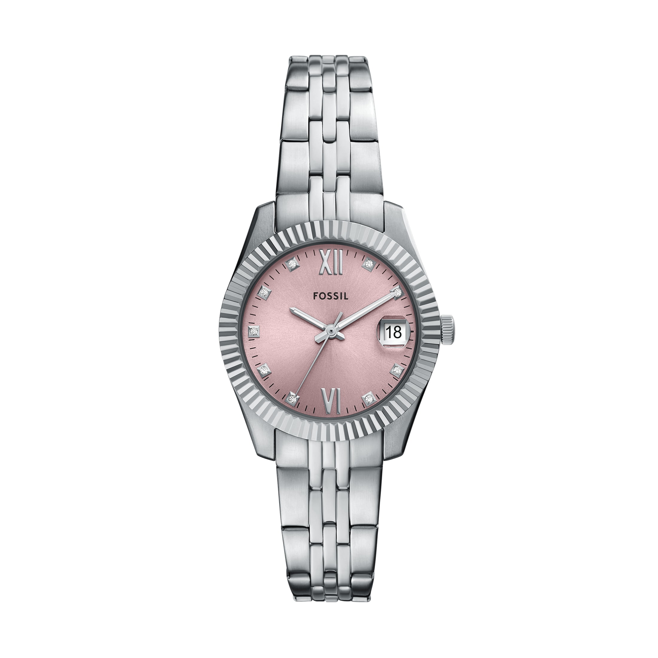 Fossil Women's Scarlette Three-Hand Date, Stainless Steel Watch ...