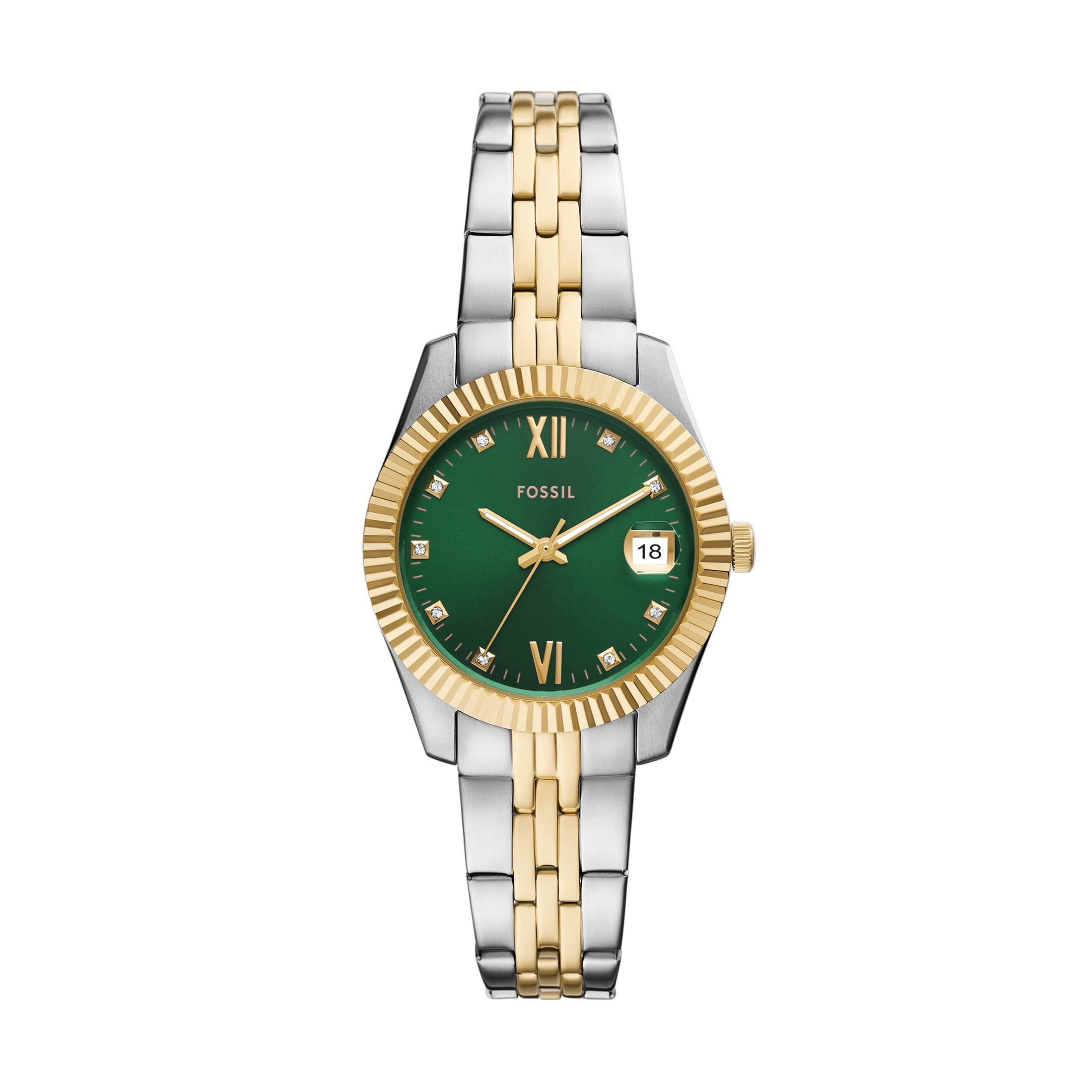 Fossil Women's Scarlette Three-Hand Date, Stainless Steel Watch ...