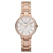 Fossil Women's Carlie Three-Hand Rose Gold Stainless Steel Watch ES4301 ...