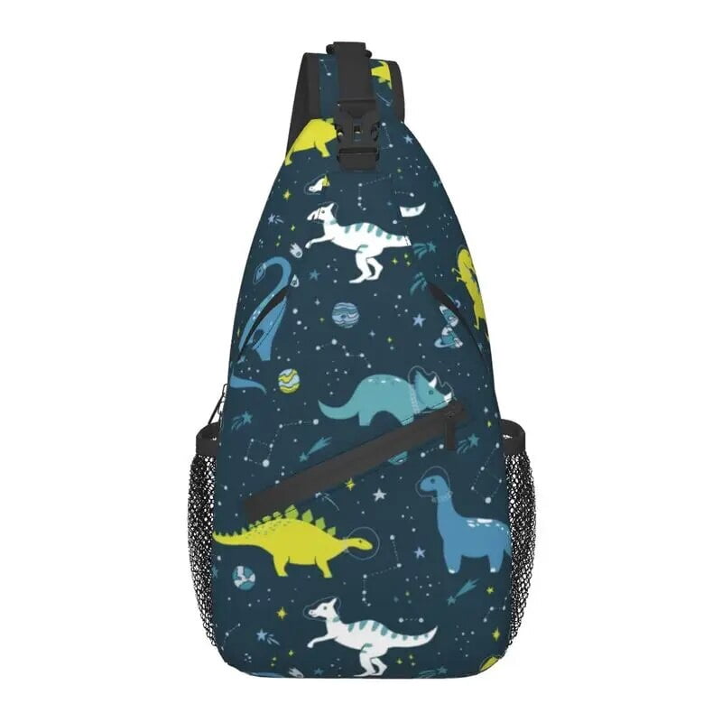 Fossils Dinosaur Skull Jungle Pattern Sling Bag Paleontology Dino Lover ...