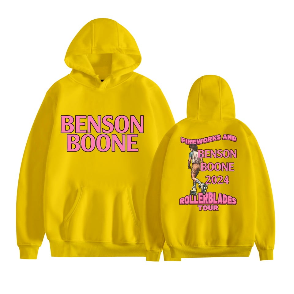 Fosskos Benson Boone Hoodie 2024 Fireworks and Rollerblades World Tour Merch Women Men Hooded ...
