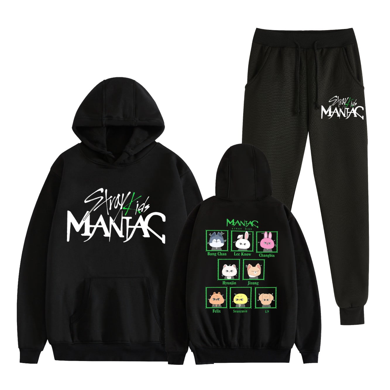 Fosskos Stray Kids Hoodies Set Rock Star Album Merch For MenWomen ...