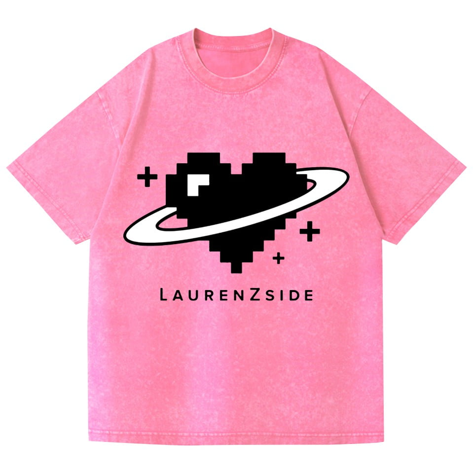Fosskos Washed vintage LaurenzSide Merch T-shirt 2025 Casual Streetwear ...
