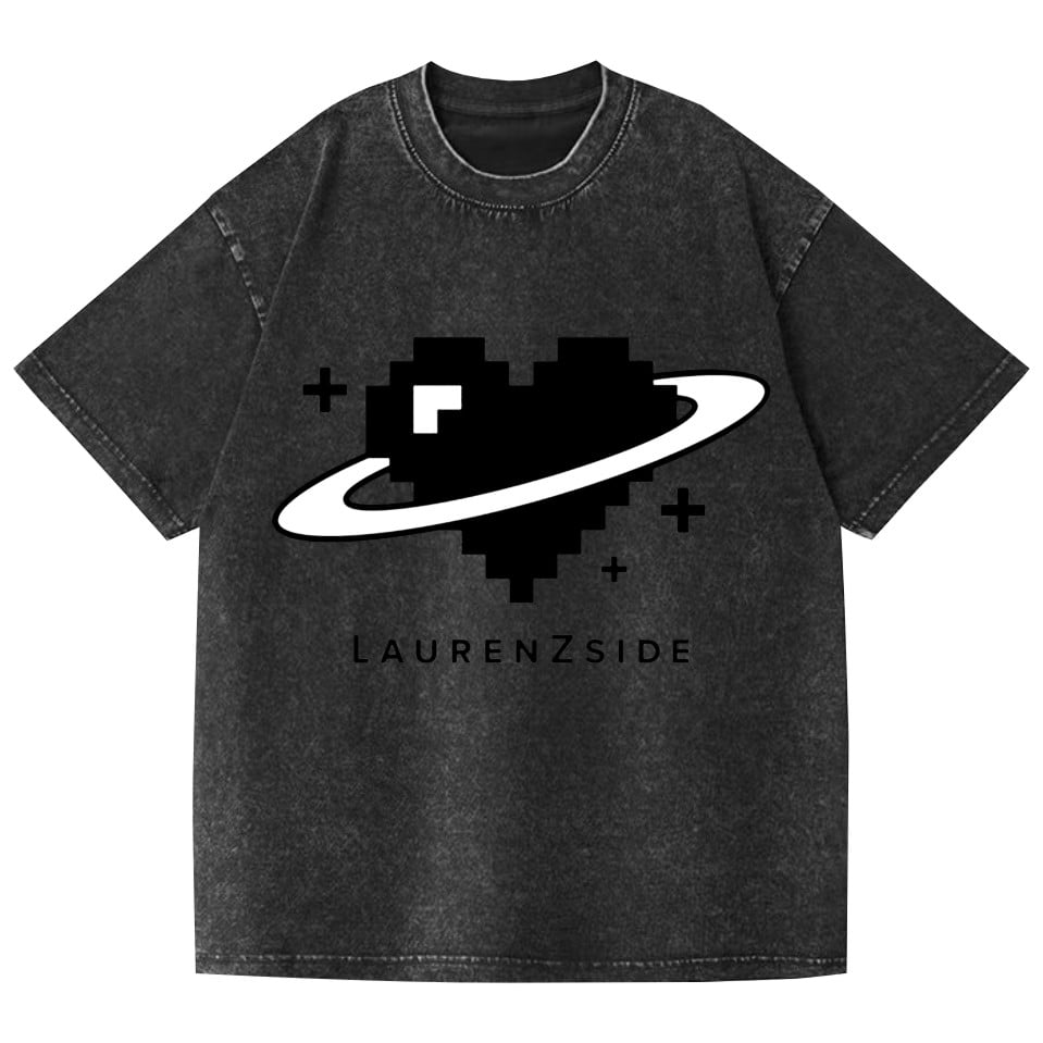 Fosskos Washed vintage LaurenzSide Merch T-shirt 2025 Casual Streetwear ...