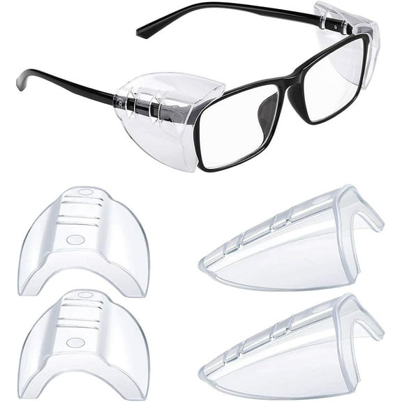 3/6/10 Pairs Eye Glasses Side Shields, Flexible Slip on Side Shields ...