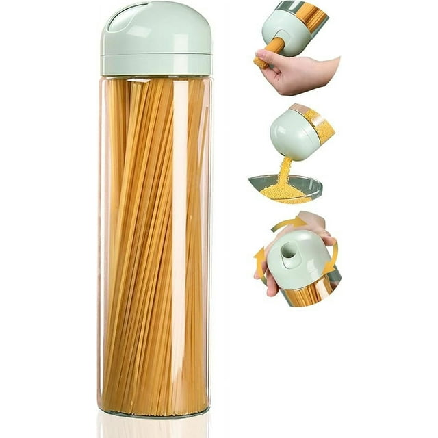 Fostbeen Spaghetti Container Storage Glass,59oz/1.7L Pasta Storage ...