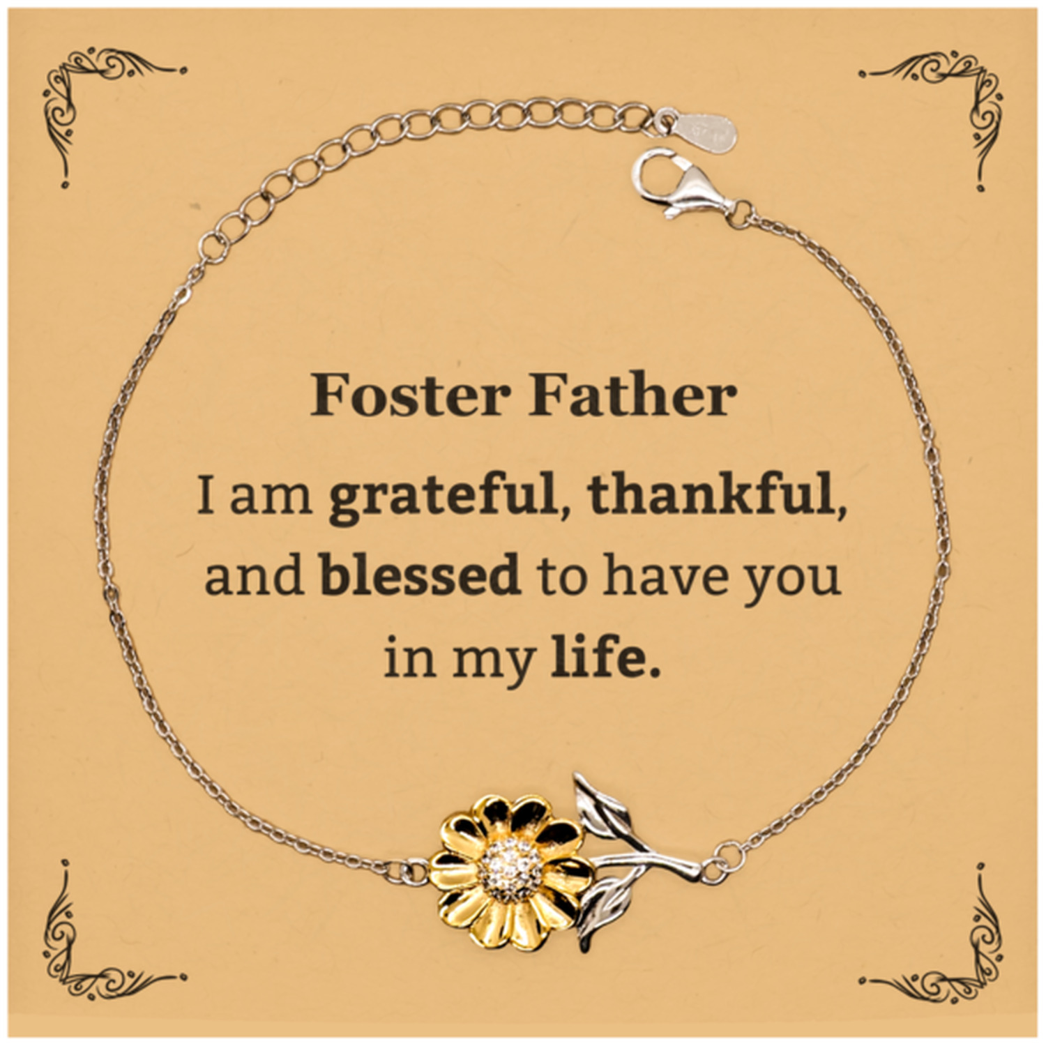 Foster Father Appreciation Gifts, I am grateful, thankful, and blessed ...