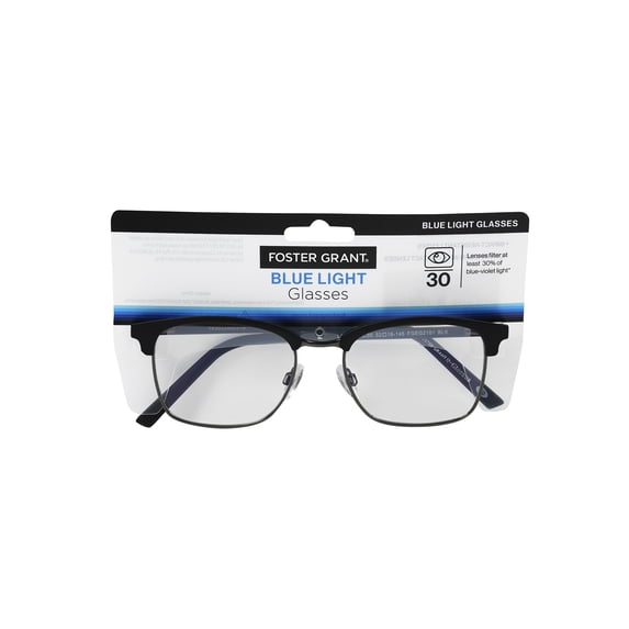 Foster Grant Blue Light Glasses Unisex Square Blue Light Filtering ...