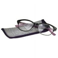 Foster Grant Coloread Purple Cleo Womens Reading Glasses With Case 1