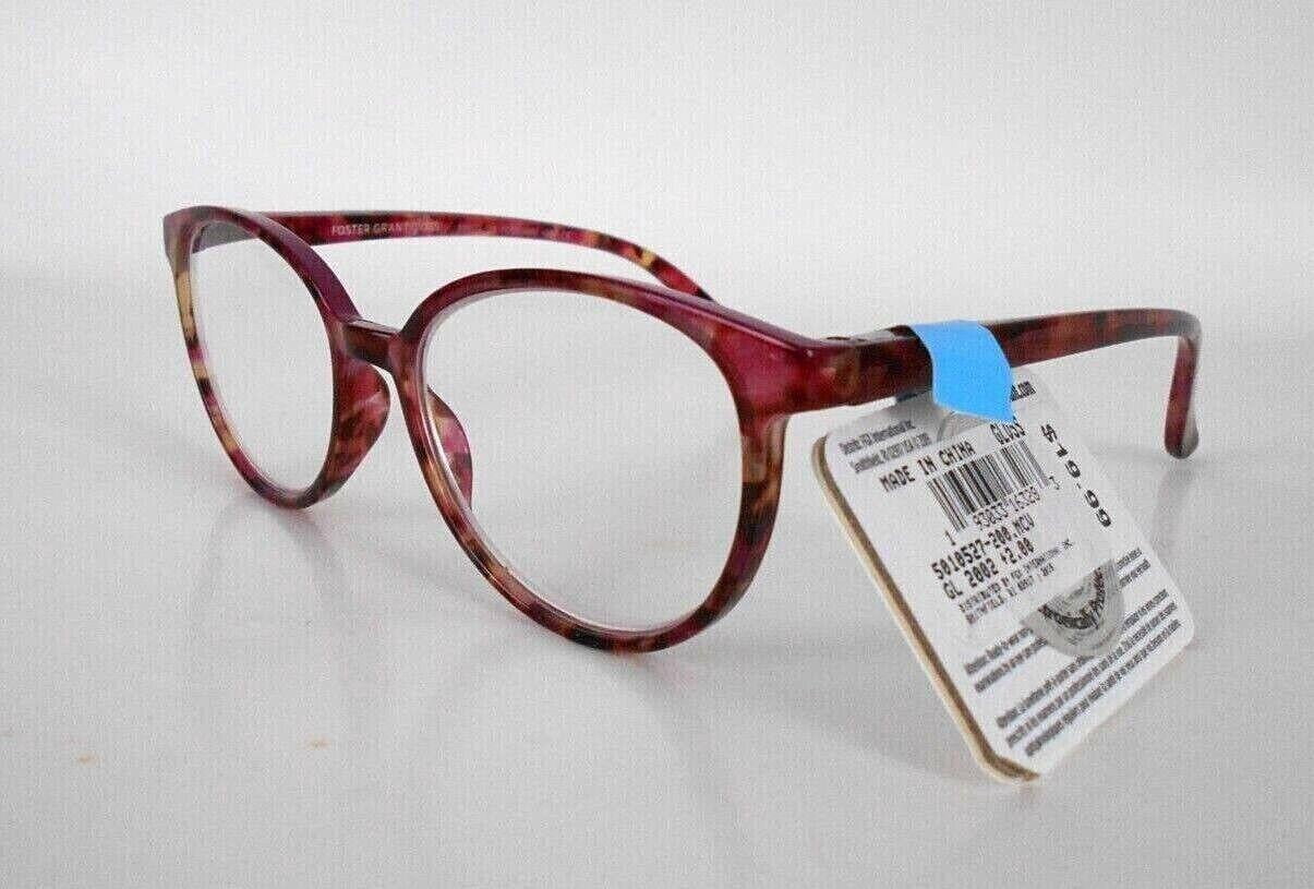 Foster Grant Gloss GL2003 Red Reading Glasses - 2.75 - Walmart.com