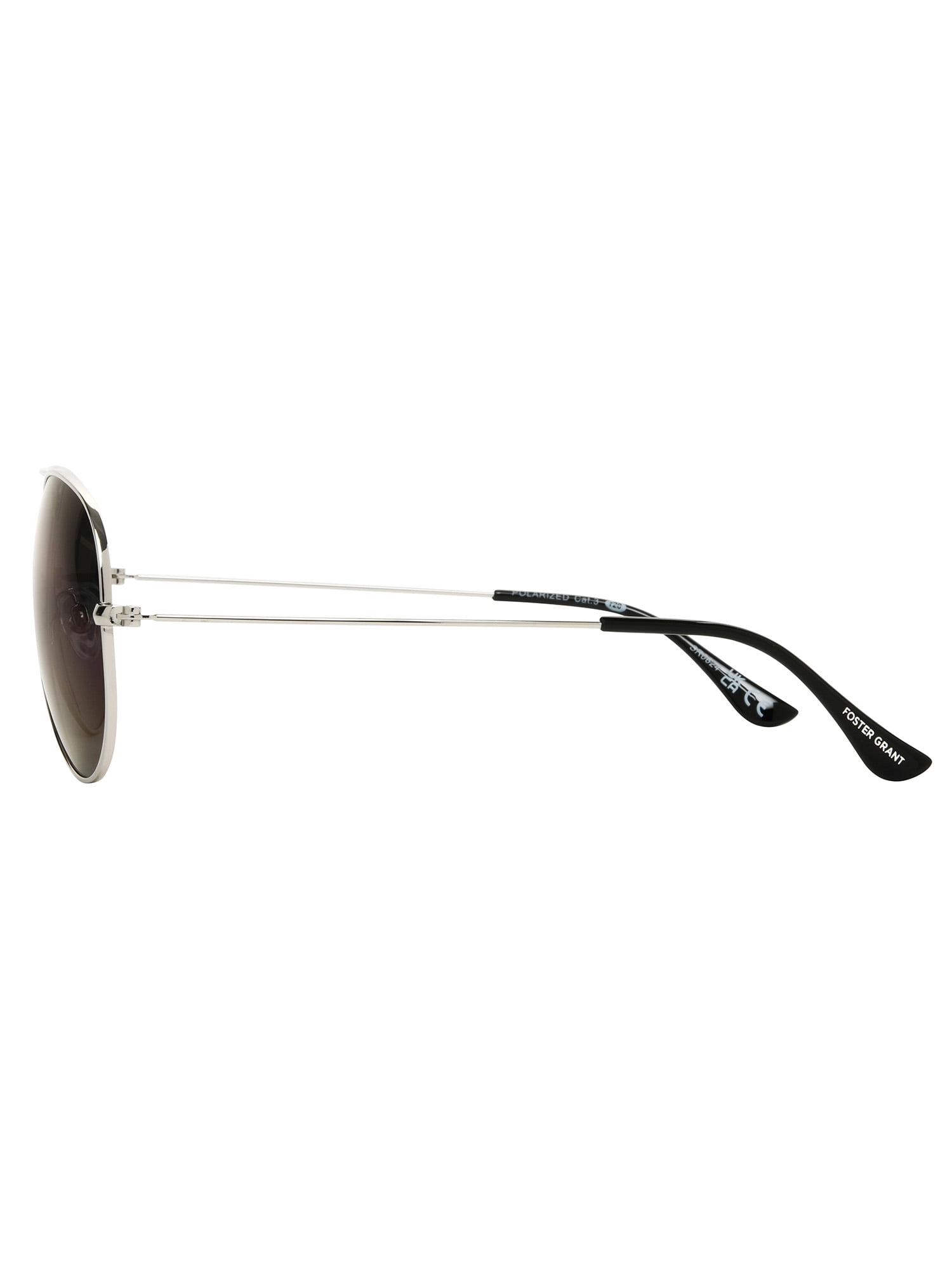 Foster Grant Gray Metal Square Men's Polarized Sunglasses with UVA-UVB ...