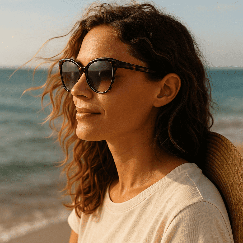 Foster Grant Women's Sunglasses Cat Eye Tortoise Frame Smoke Gradient ...