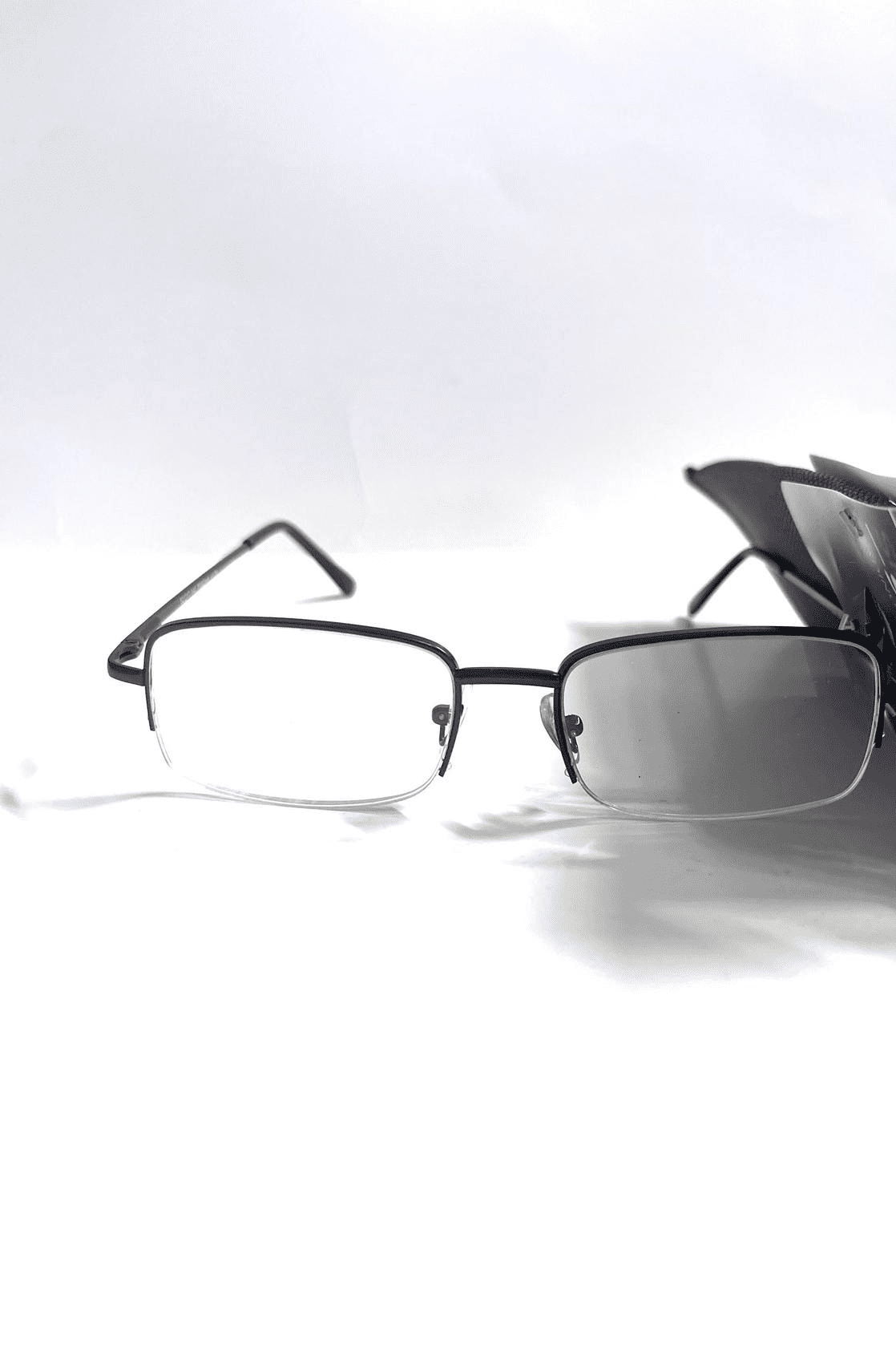 Foster Grant Simply Specs reading glasses Hal semi-rimless brown metal ...