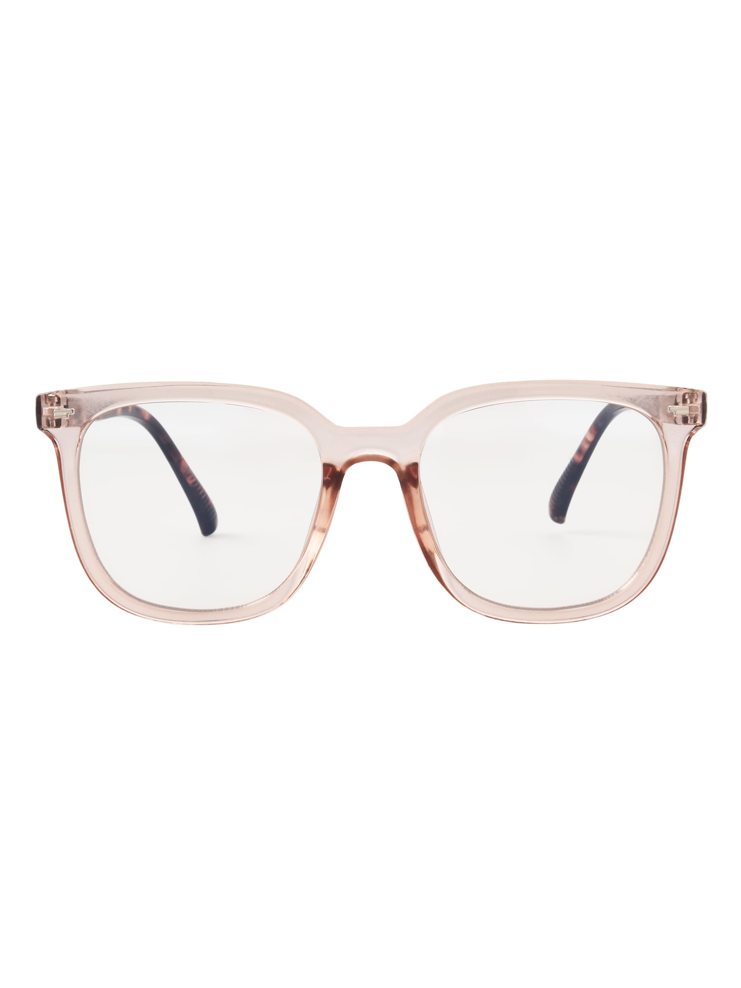 Foster Grant Women's Square Fashion Blue Light Glasses Rose Gold ...