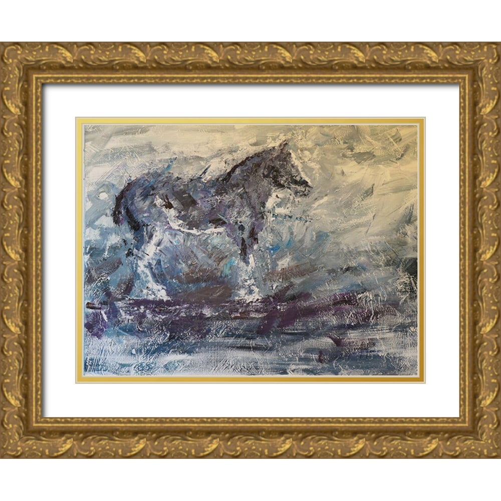 Foster, Joseph Marshal 14x12 Gold Ornate Wood Framed with Double ...