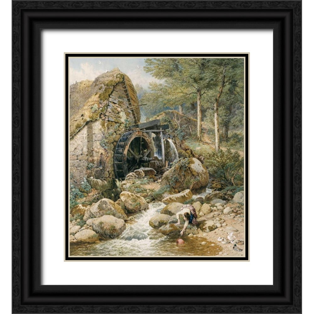 Foster, Myles Birket 15x16 Black Ornate Wood Framed with Double Matting ...