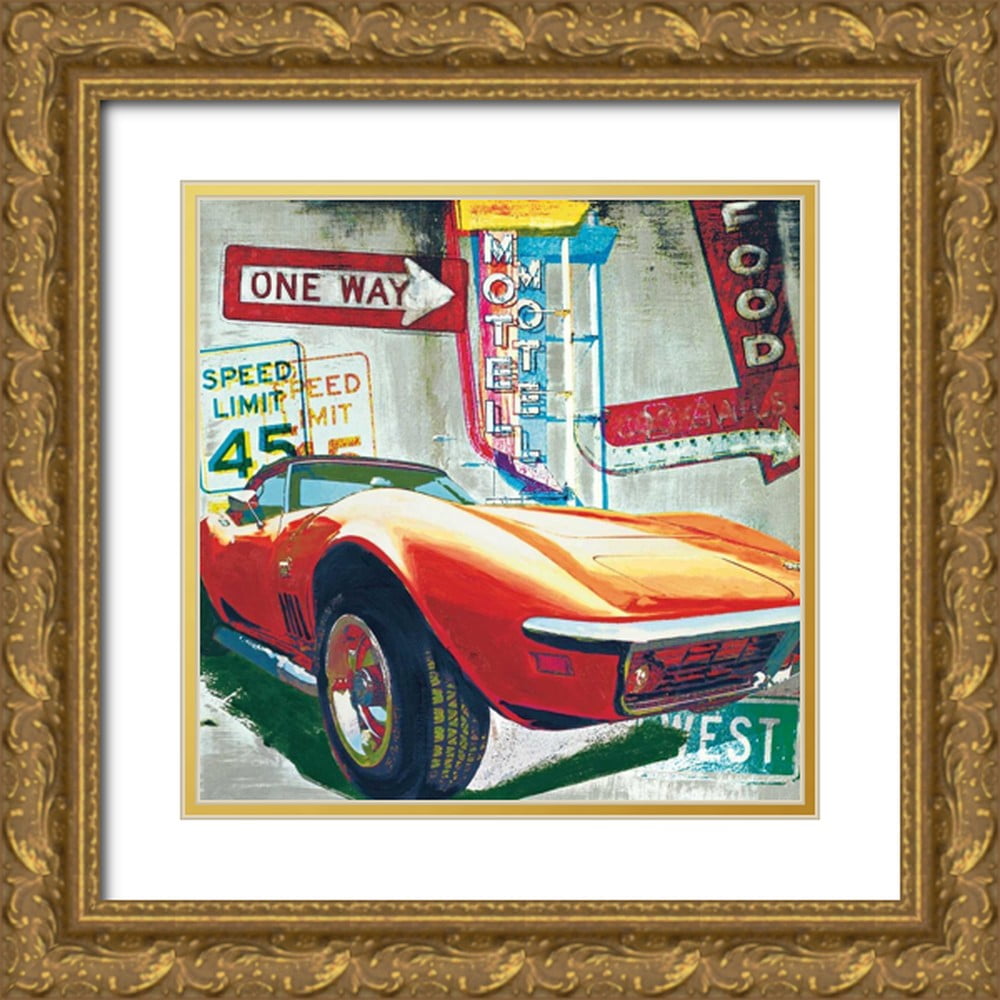 Foster, Ray 15x15 Gold Ornate Wood Framed with Double Matting Museum ...