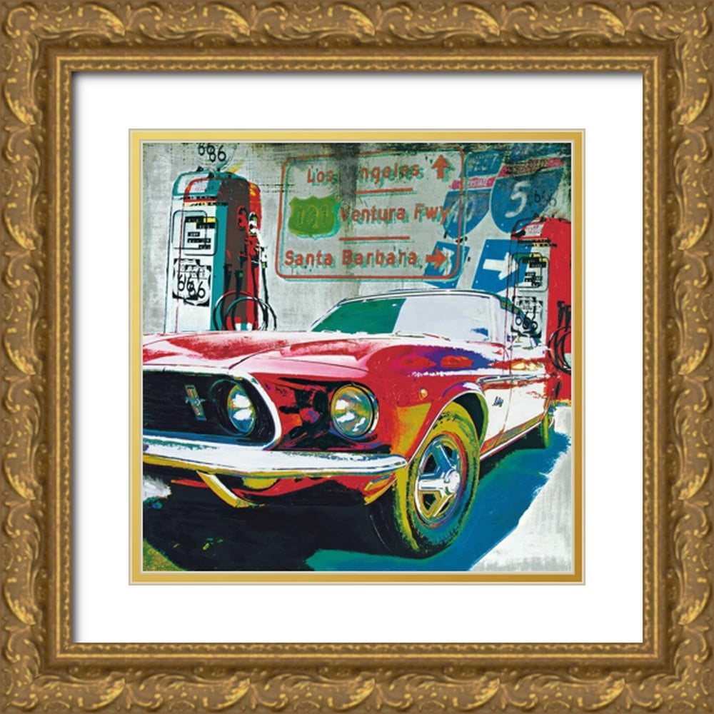 Foster, Ray 15x15 Gold Ornate Wood Framed with Double Matting Museum ...