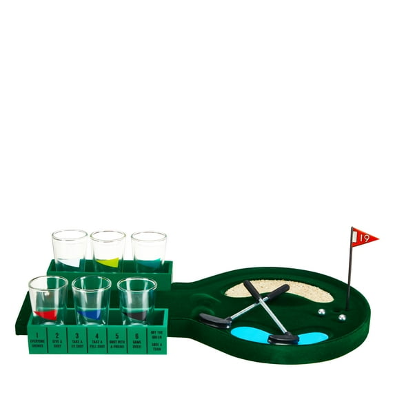 Foster & Rye Mini Golf Drinking Game Set with New Putter, Beer Shot Glass & Club - Walmart.com